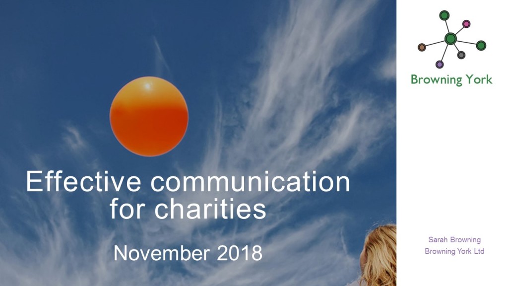 Communications masterclass for charities - Browning York